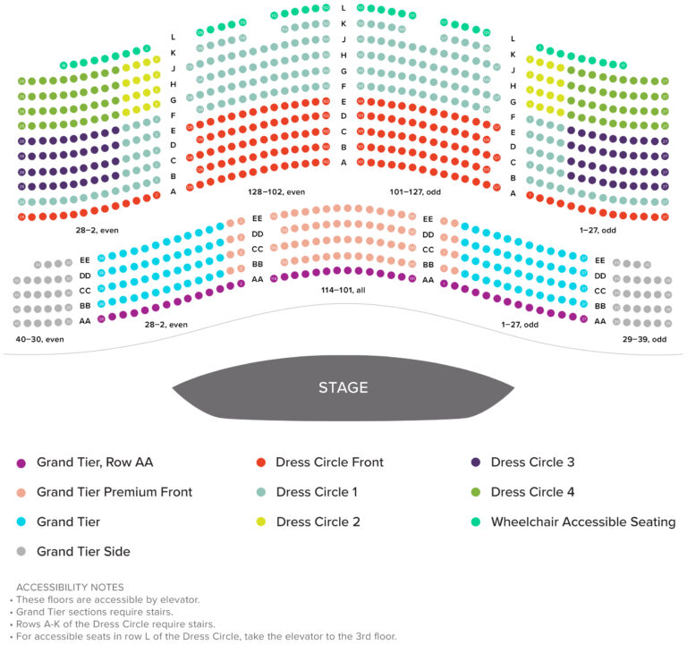 Repertory Seat Maps - San Francisco Ballet