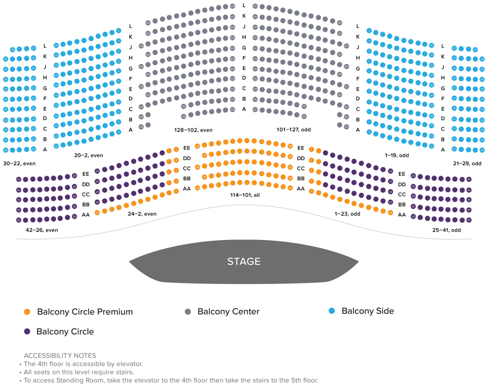 Repertory Seat Maps - San Francisco Ballet